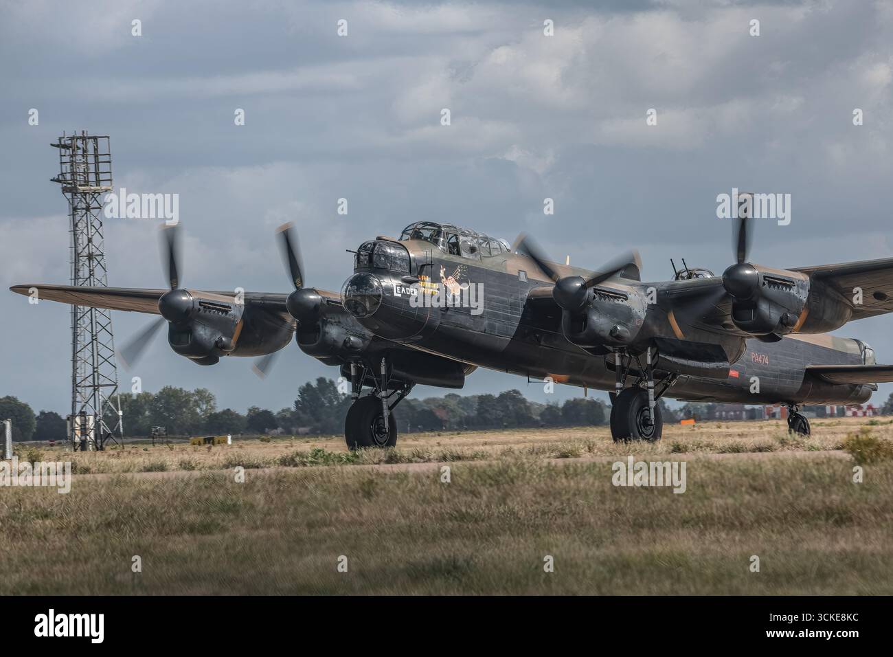 The pilot waves from the Battle of Britain Memorial Flight Avro ...
