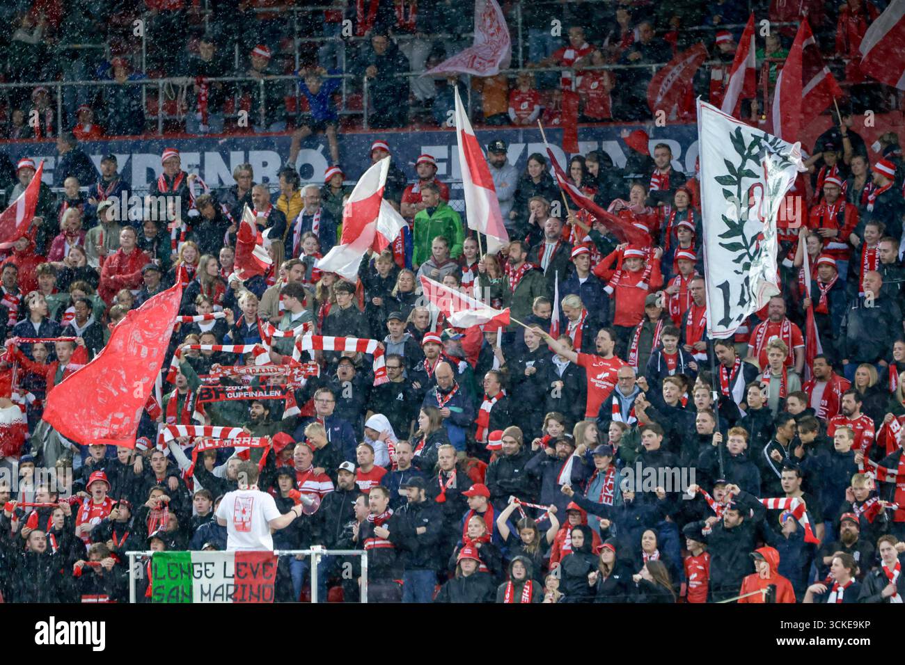 Bergen 20250911. Brann supporters before the Champions League ...