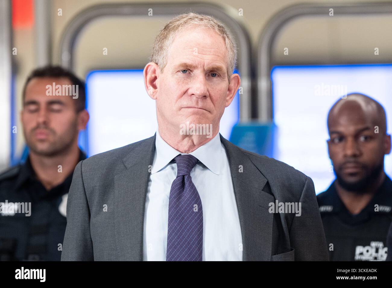 MTA Chair and CEO Janno Lieber attends as Governor Kathy Hochul makes ...