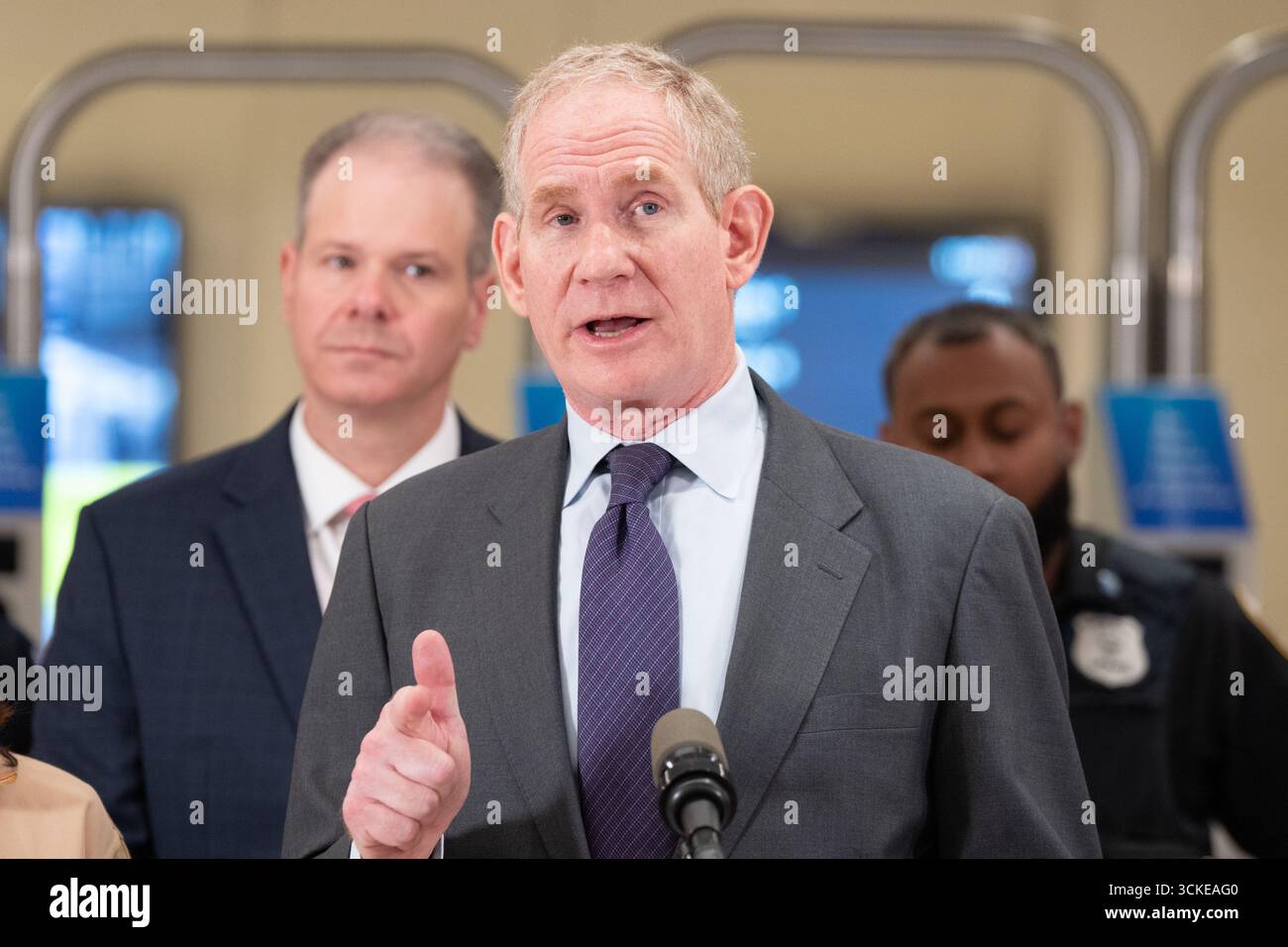 MTA Chair and CEO Janno Lieber speaks at Governor Kathy Hochul ...