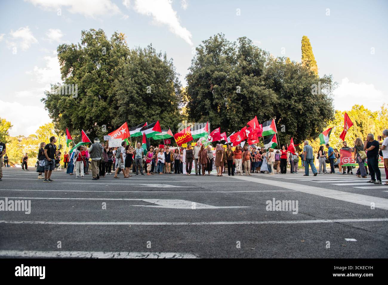 September 11, 2025, Rome, Abruzzo, Italy: Activists for peace protest ...