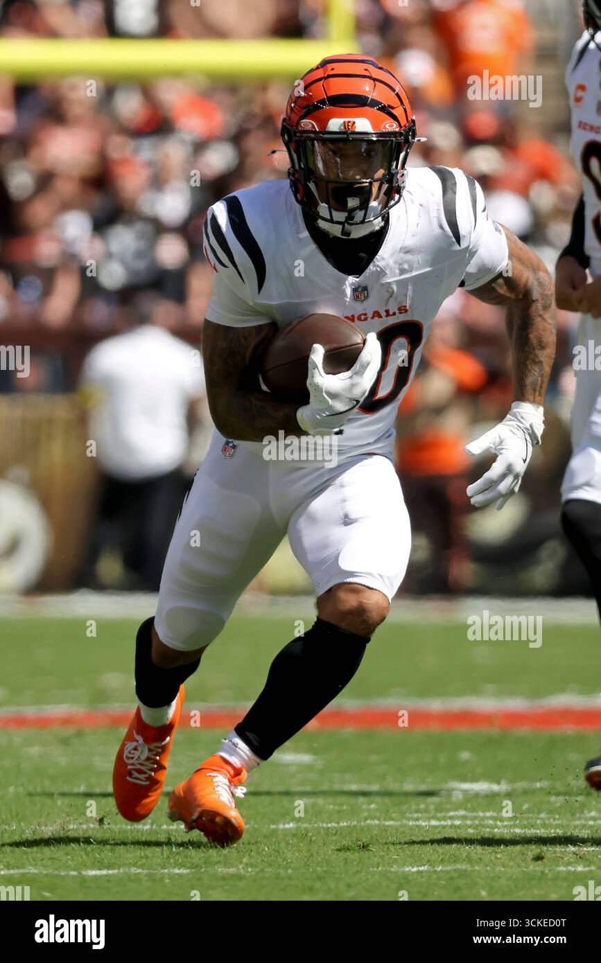 Cincinnati Bengals running back Chase Brown (30) runs with the ball ...