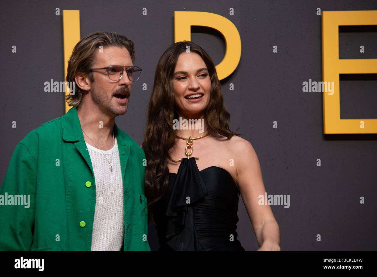 london, United Kingdom. 11th September 2025. Dan Stevens and Lily James ...