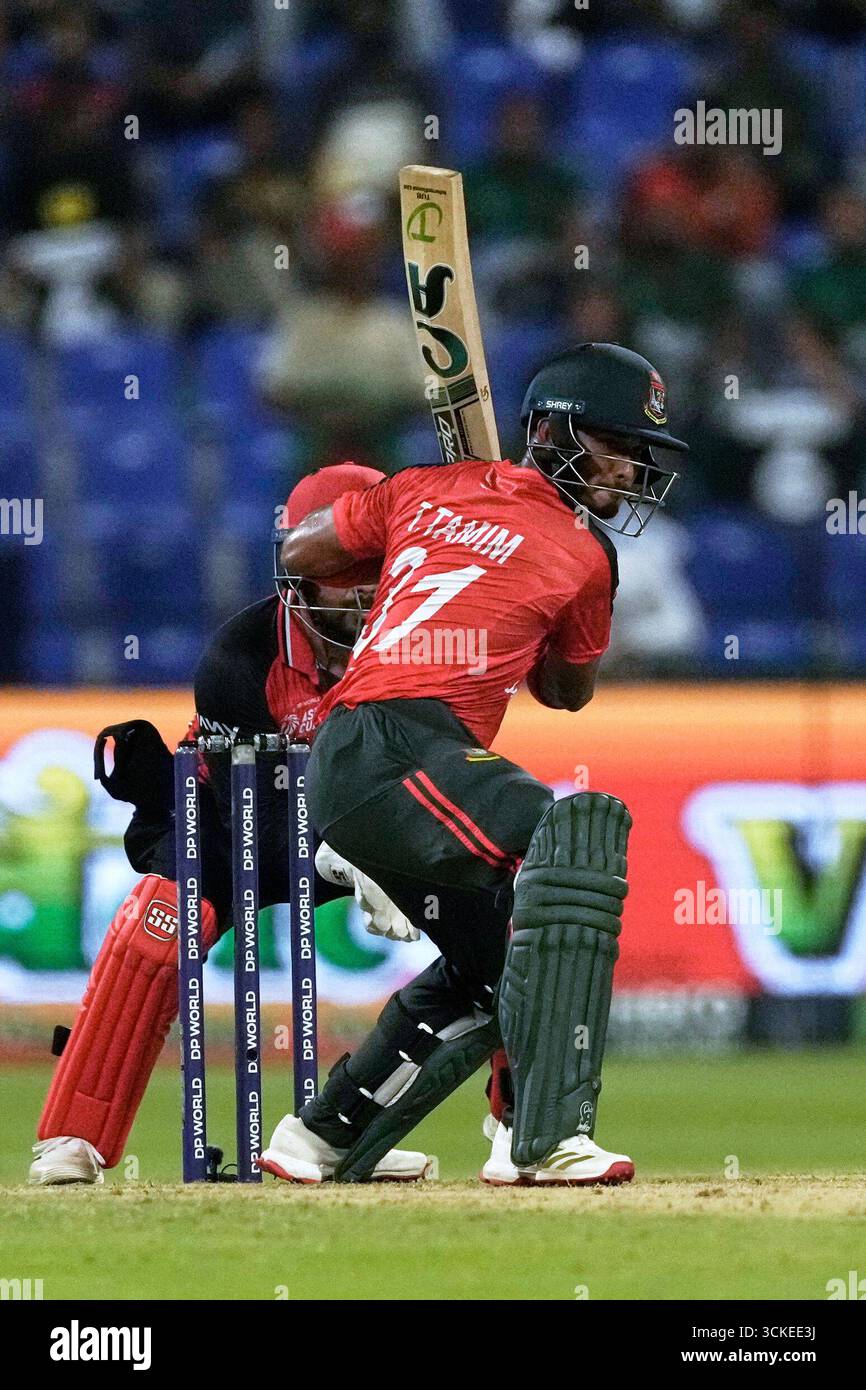 Bangladesh's Tanzid Hasan plays a shot during the Asia Cup Cricket ...