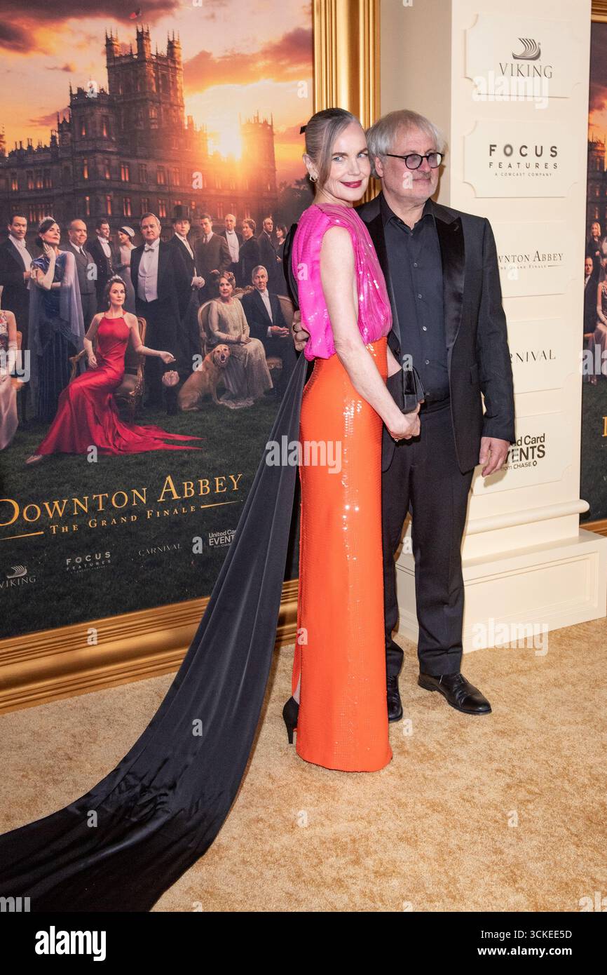 Elizabeth McGovern and Simon Curtis attend Focus Features 'Downton ...