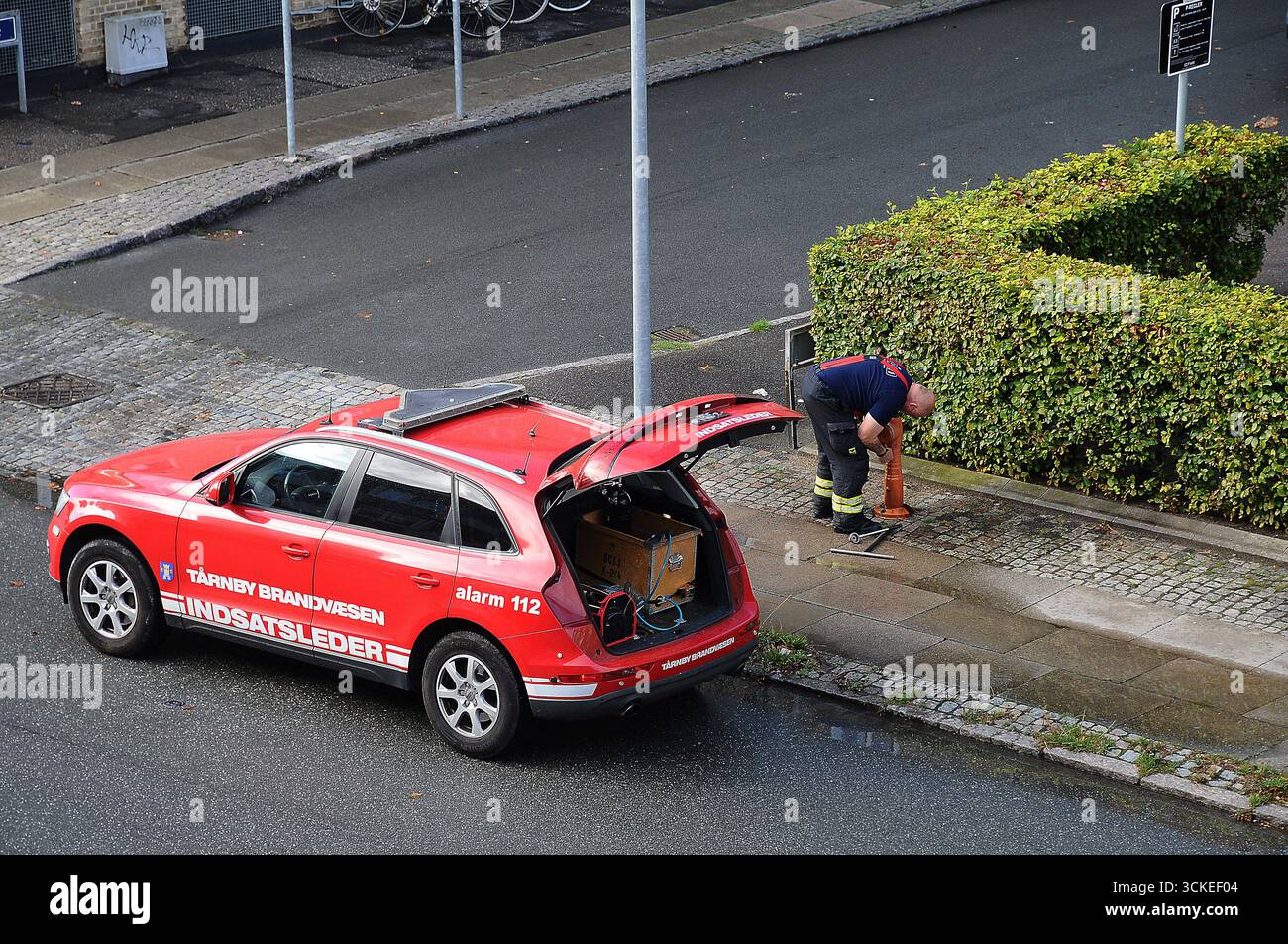 Kastrup/Copenhagen/ Denmark/11 SEPTEMBER 2025/dAnish fire fighter ...