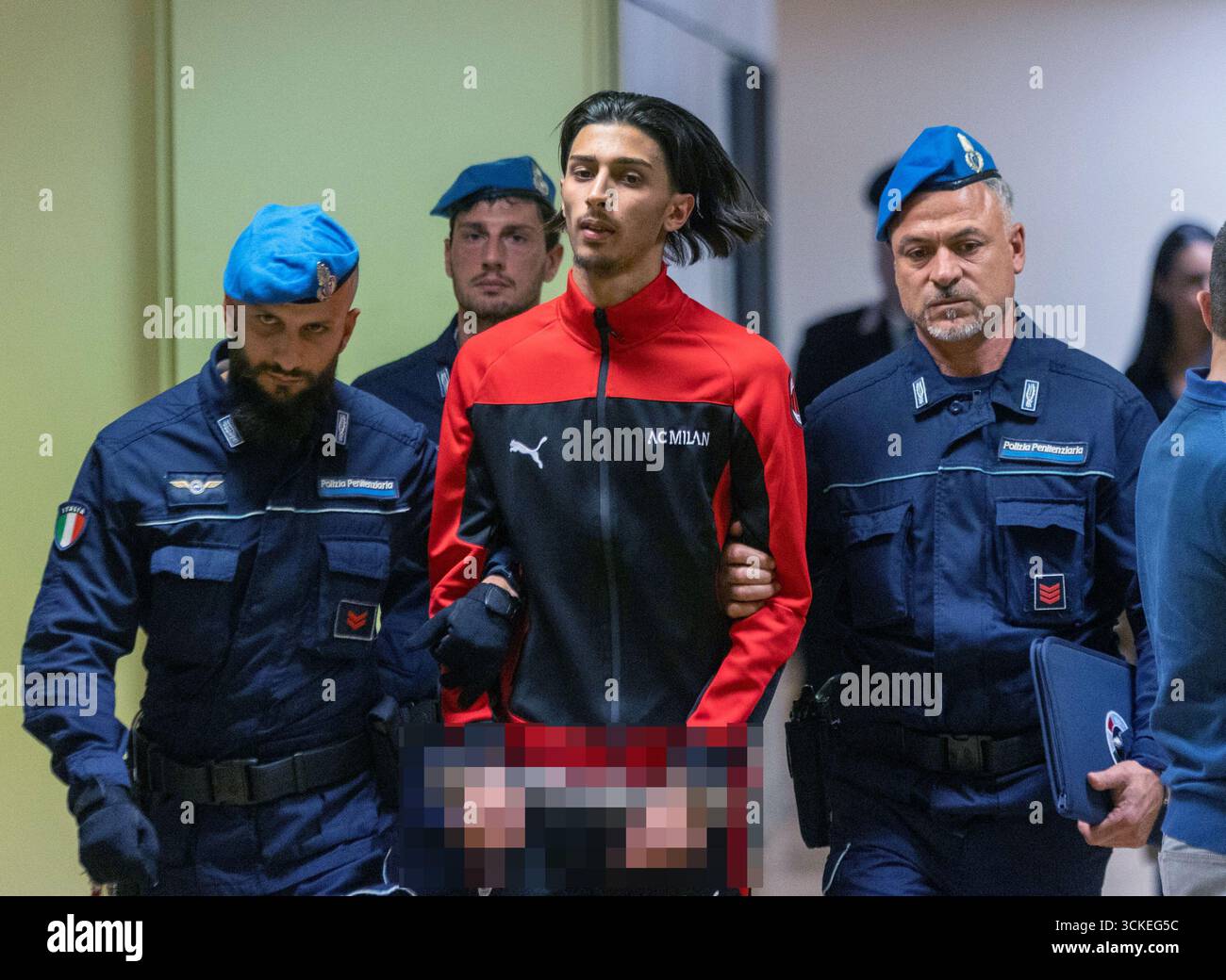 Foto LaPresse10-10-2022 Milano, Italia - Cronaca - Zaccaria Mouhib, alias Baby Gang, al termine ...