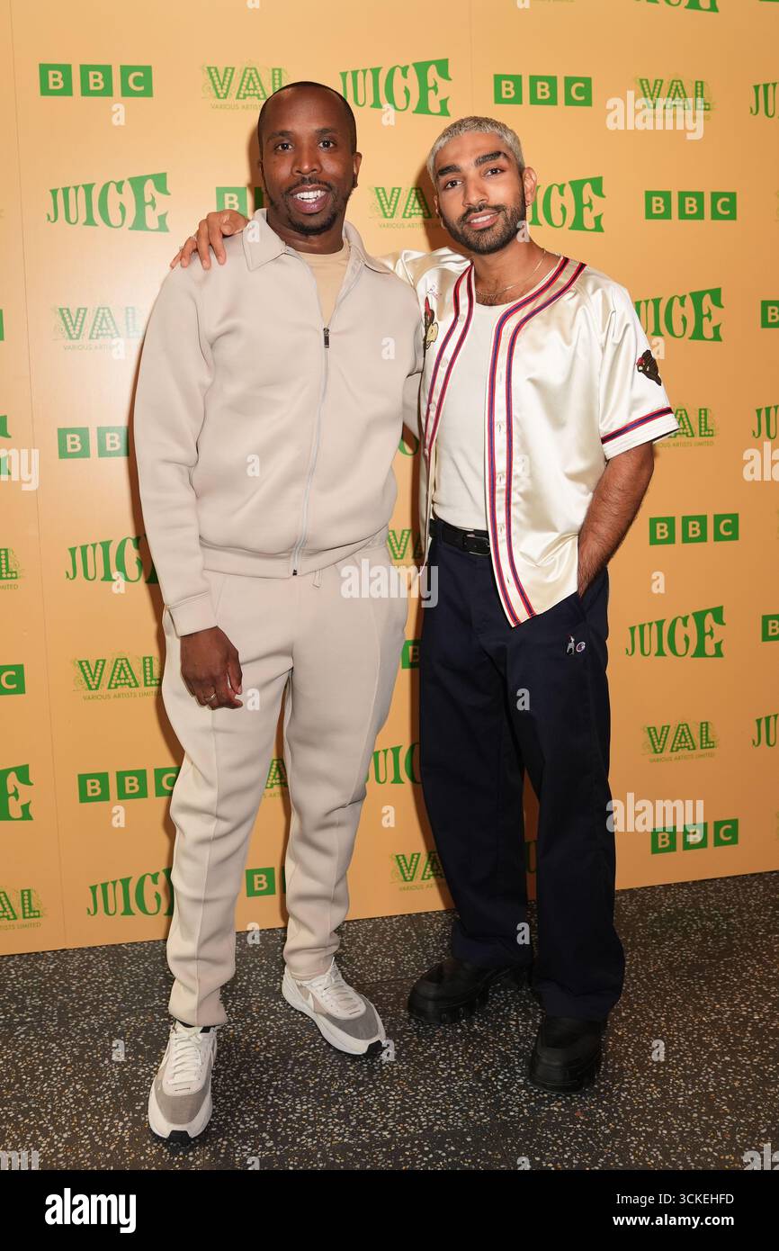 Kiell Smith-Bynoe (left) and Mawaan Rizwan at a screening for series ...