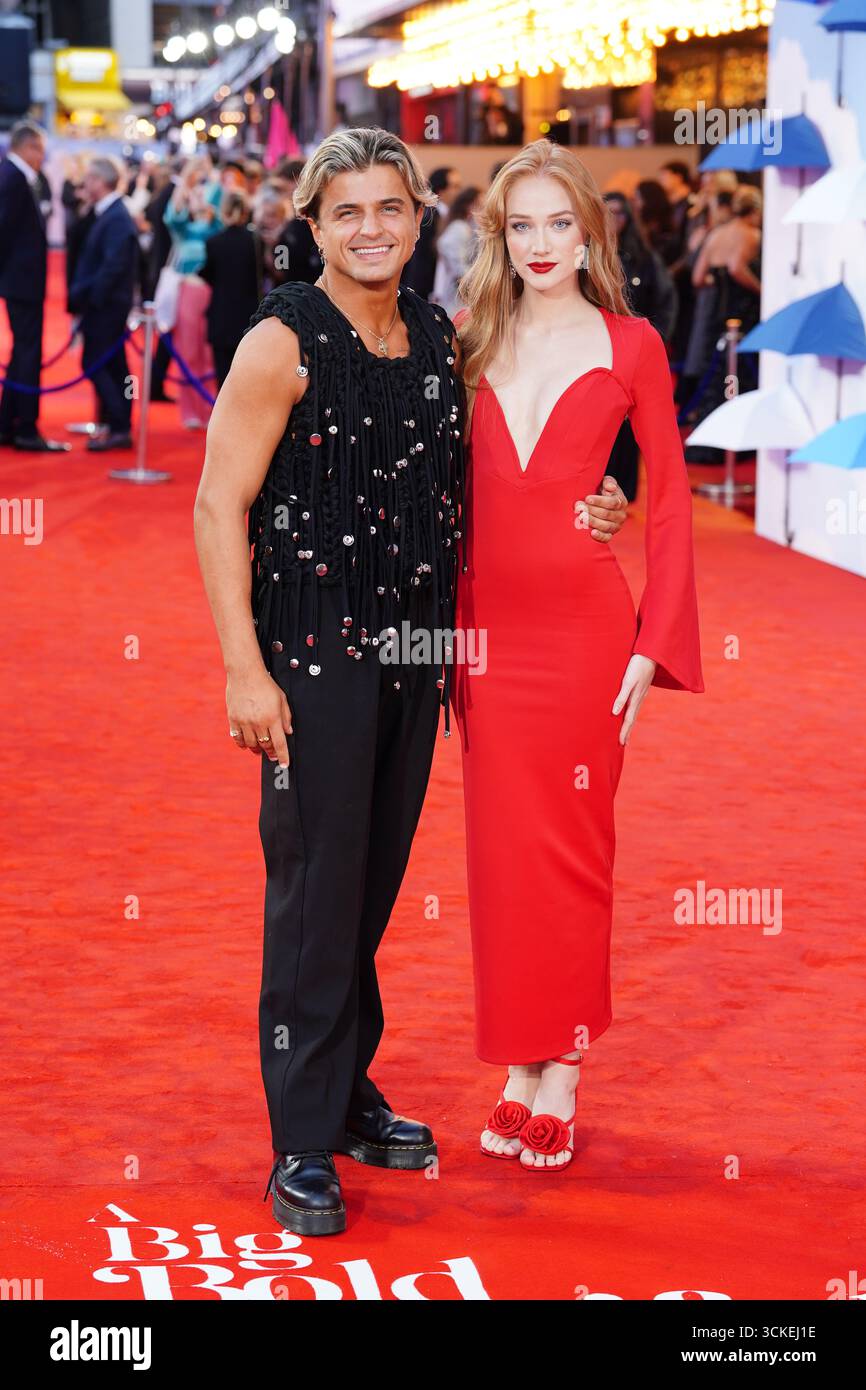 Nikita Kuzmin and Lauren Jaine attend the UK premiere of A Big Bold ...