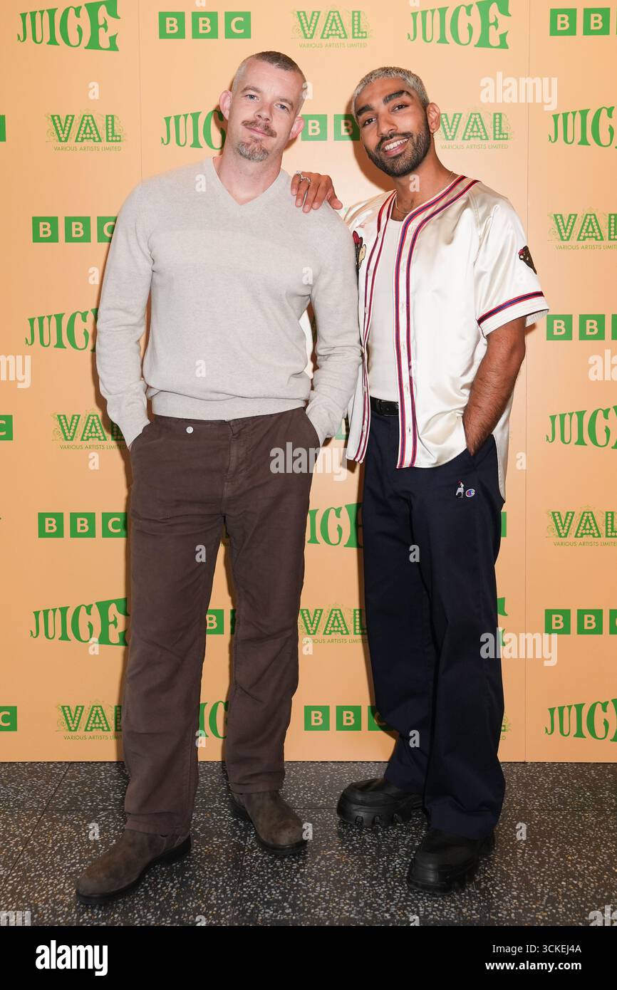 Russell Tovey (left) and Mawaan Rizwan at a screening for series two of ...