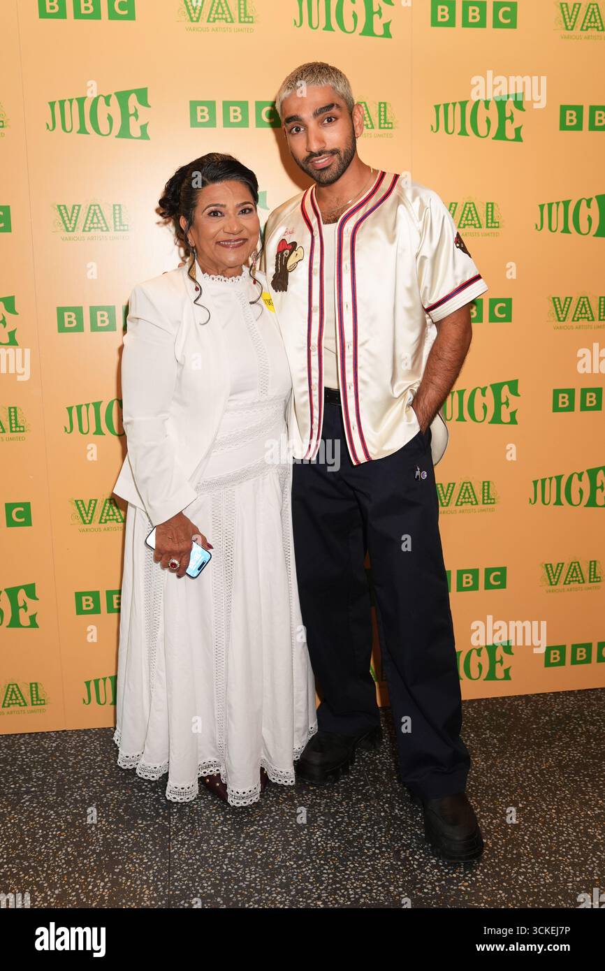 Shahnaz and Mawaan Rizwan at a screening for series two of the BBC programme 'Juice', at Curzon ...
