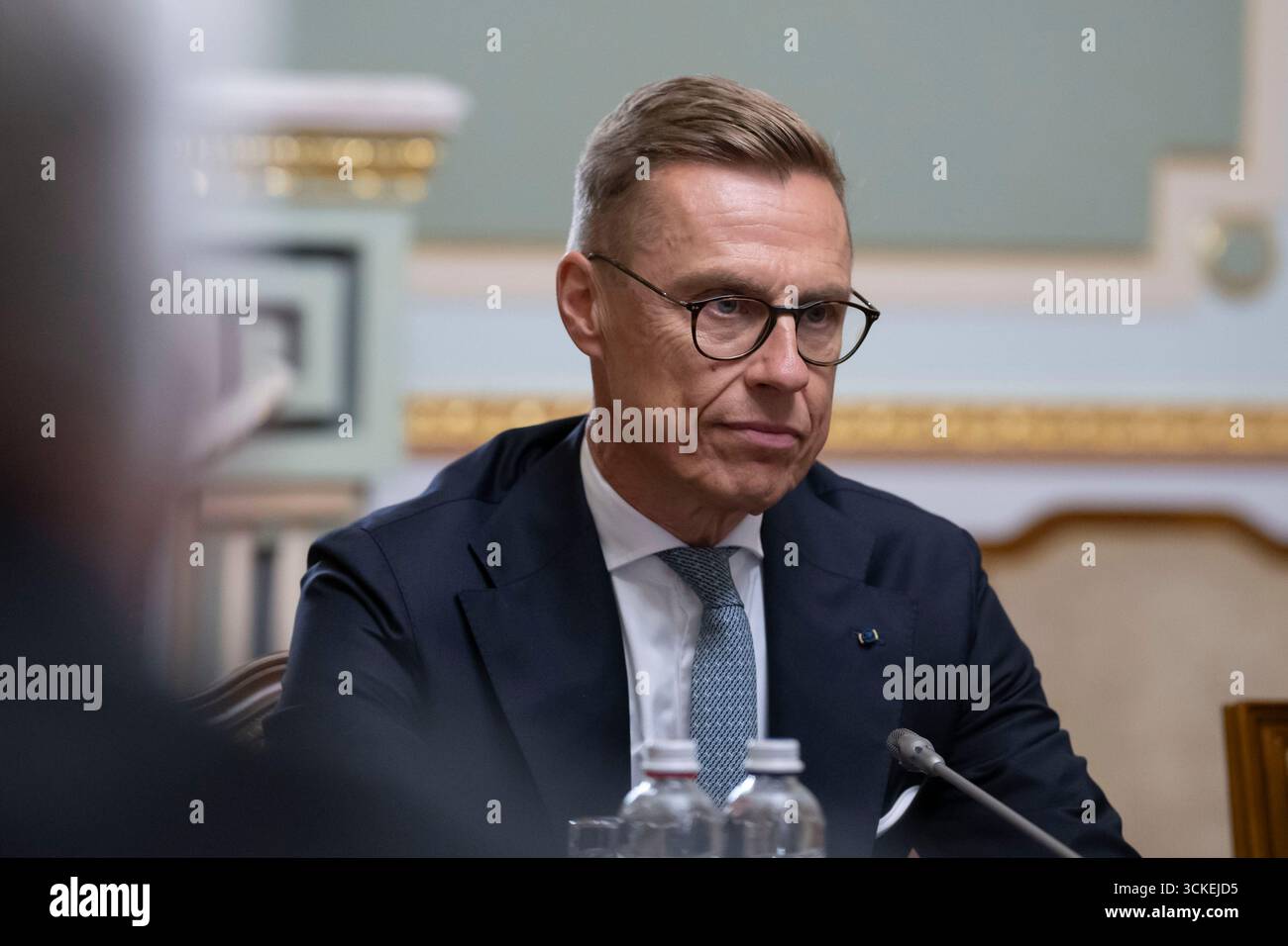 Kyiv, Ukraine. 11 September, 2025. Finnish President Alexander Stubb ...