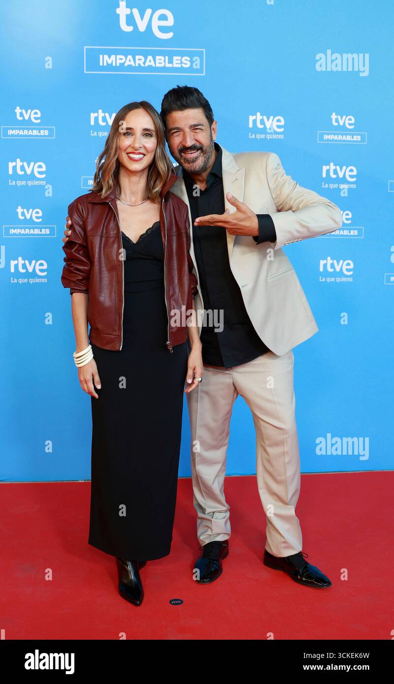 Julia Valera and Tony Aguilar during the presentation of the 2025/2026 ...