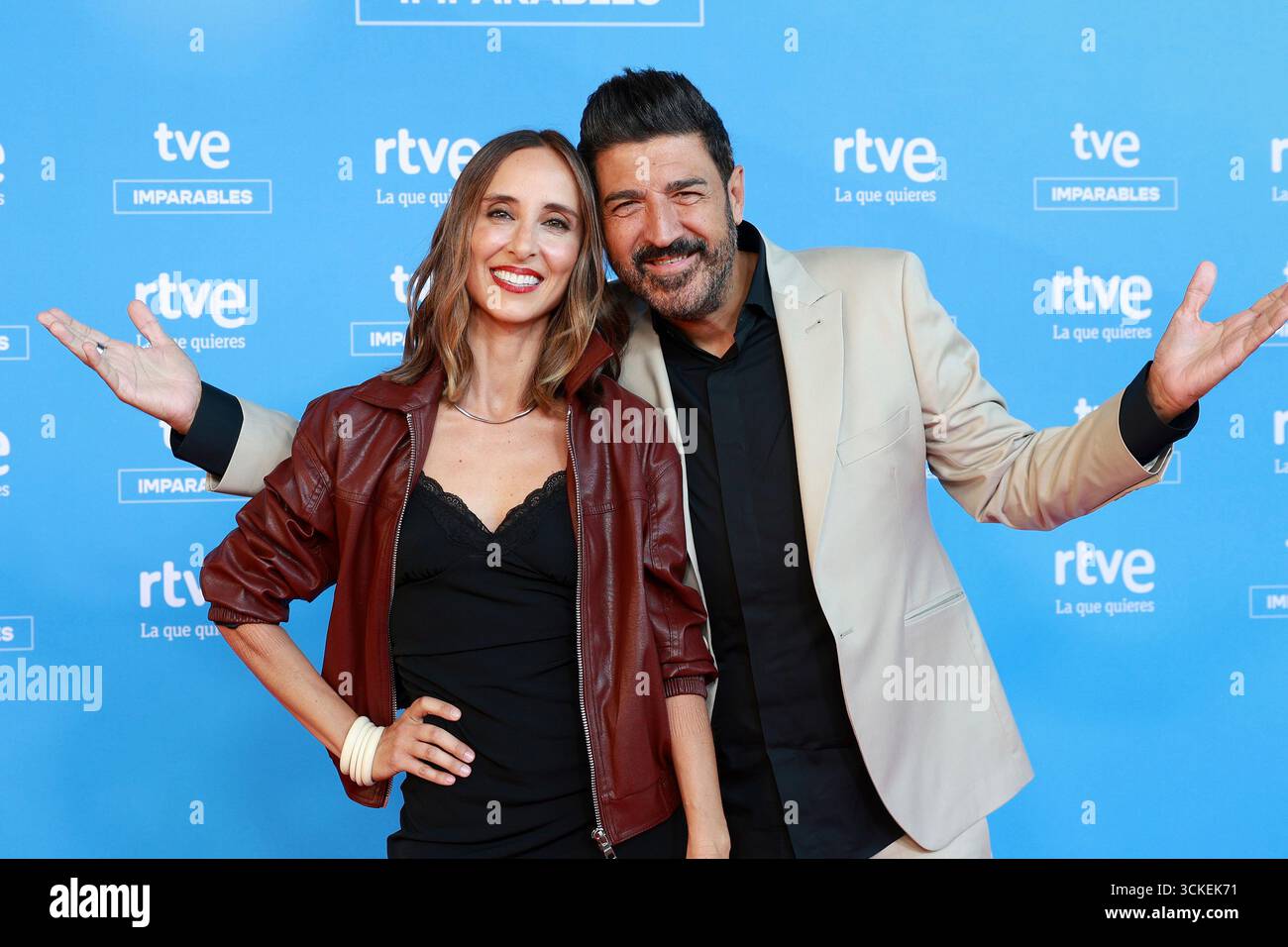 Julia Valera and Tony Aguilar during the presentation of the 2025/2026 ...