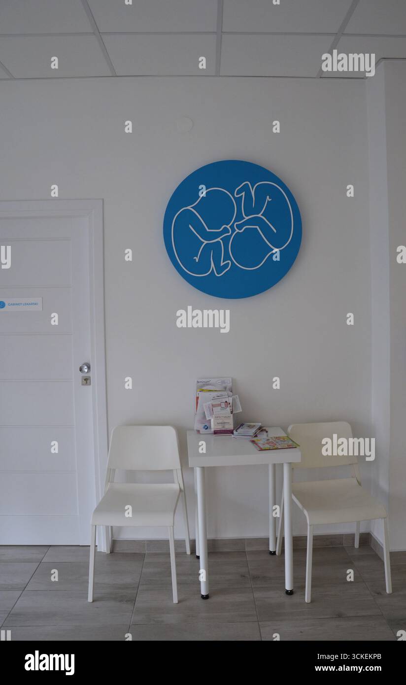 Medical gynecology office with waiting area – chairs and table visible ...