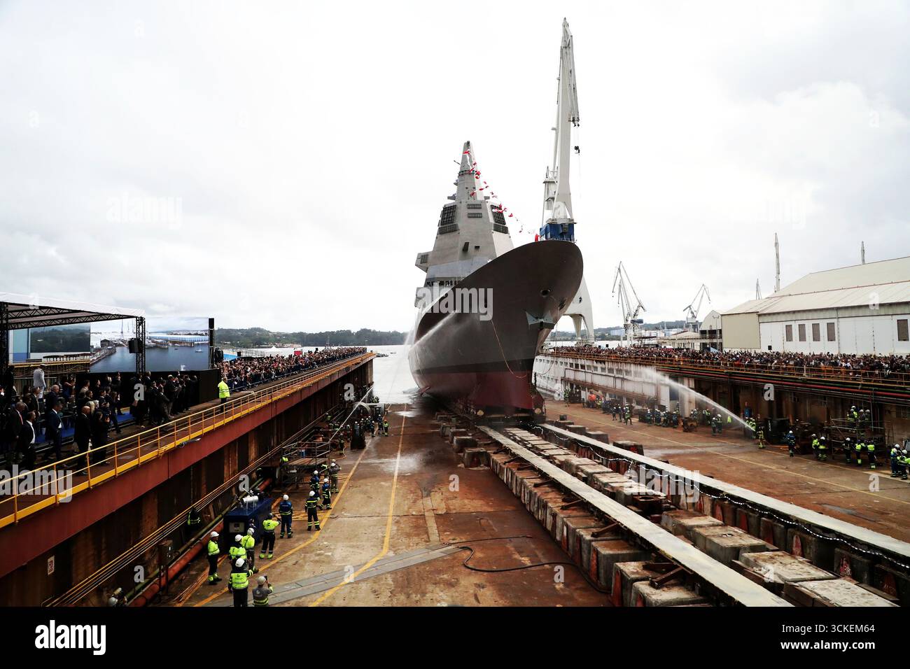 Launching ceremony of the frigate F-111, at the Navantia shipyard, on ...