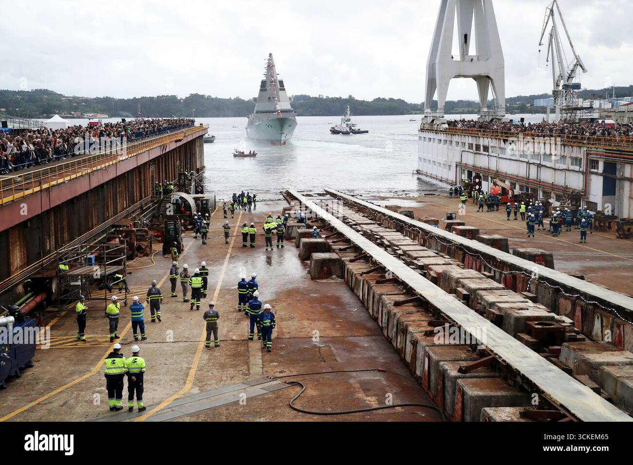 Launching ceremony of the frigate F-111, at the Navantia shipyard, on ...