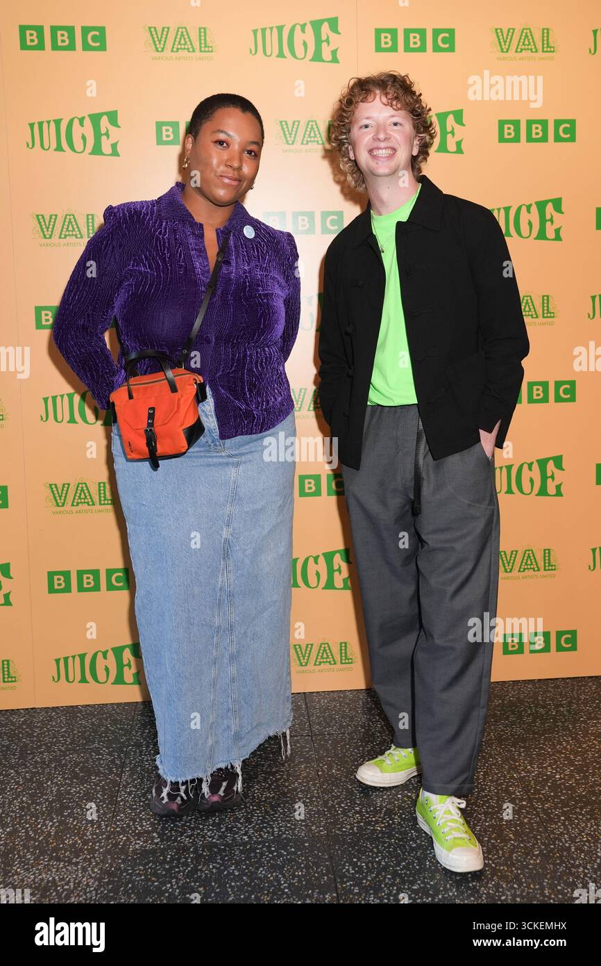 Maisah Thompson (left) and Eros Vlahos at a screening for series two of ...