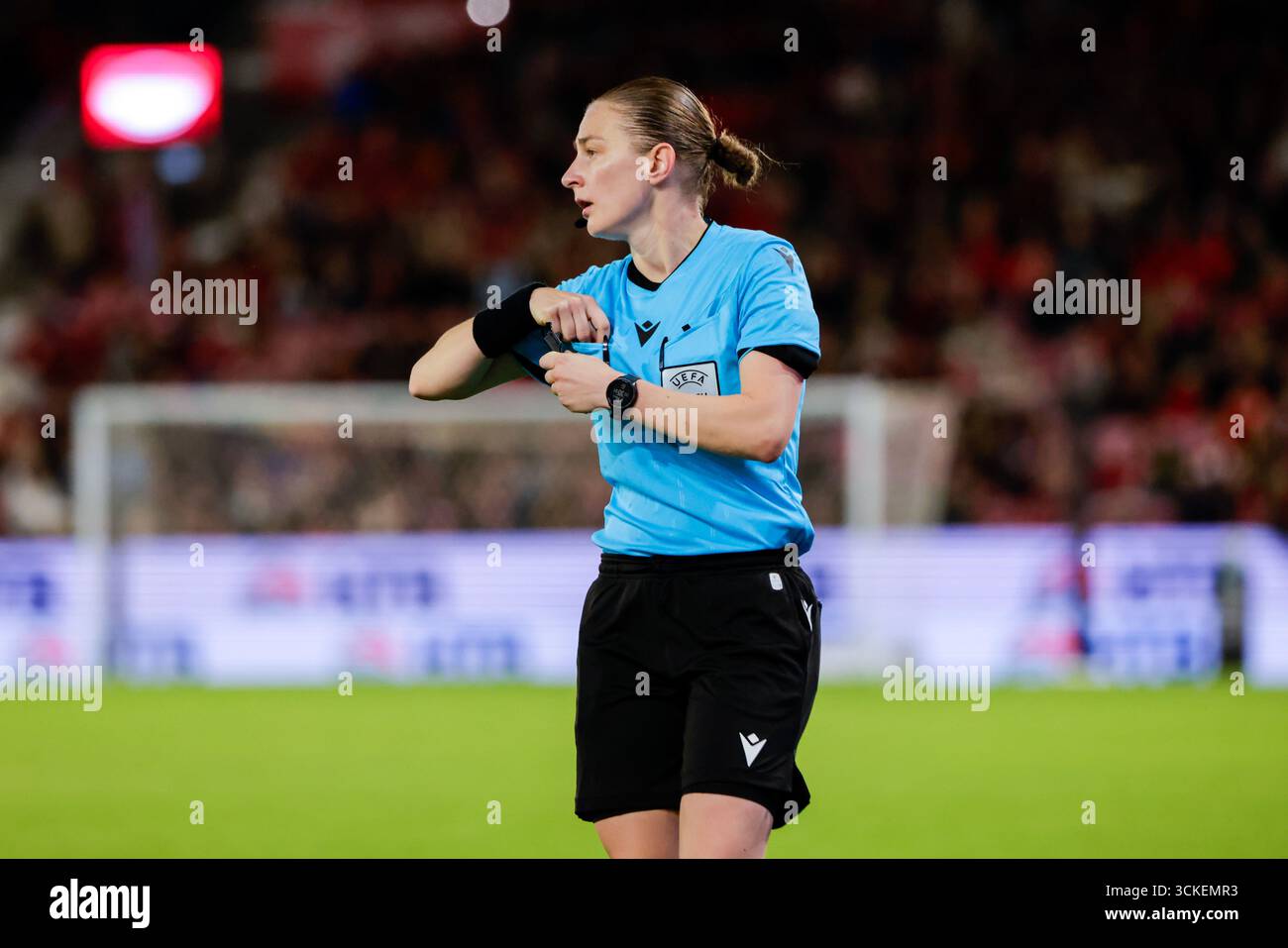 Bergen 20250911. Head referee Michalina Diakow during the Champions ...