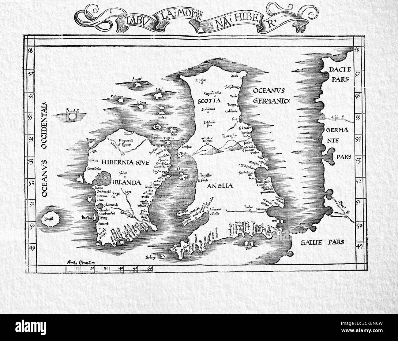 Tabula Moderna Hiberniae Map, Early Modern Ireland Cartography ...