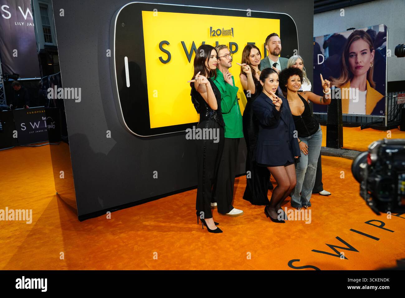 The cast of the film arriving for the European premiere of Swiped, at ...