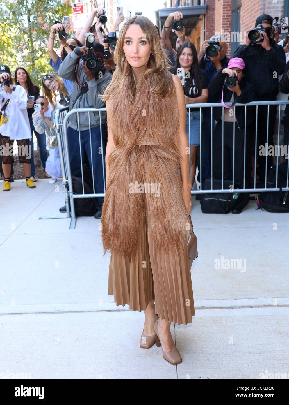 Chloe Fineman arrives at the Michael Kors show during the fashion week ...