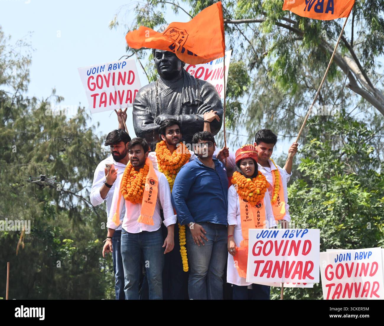 NEW DELHI, INDIA - SEPTEMBER 11: ABVP Candidate Panel for DUSU Election ...