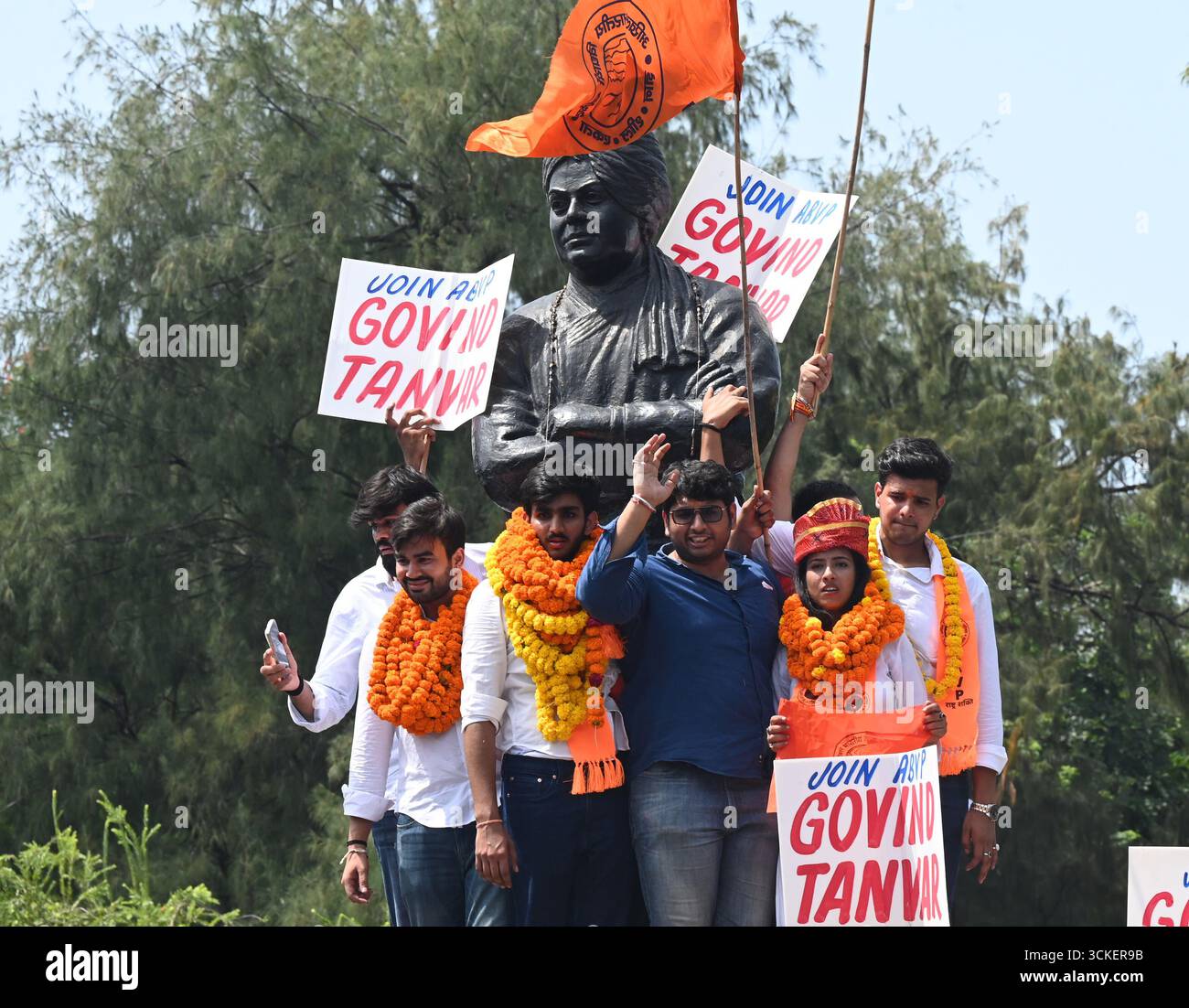 NEW DELHI, INDIA - SEPTEMBER 11: ABVP Candidate Panel for DUSU Election ...