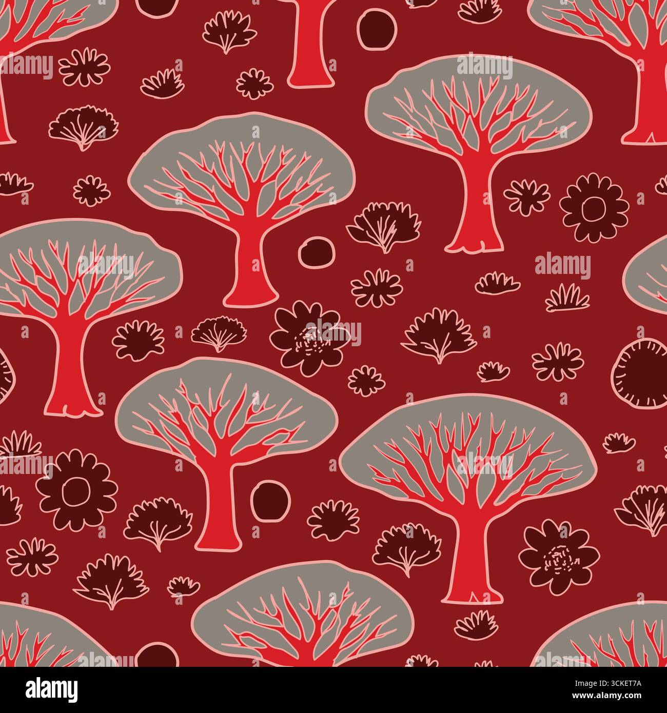 Red blood dragon tree Stock Vector Images - Alamy