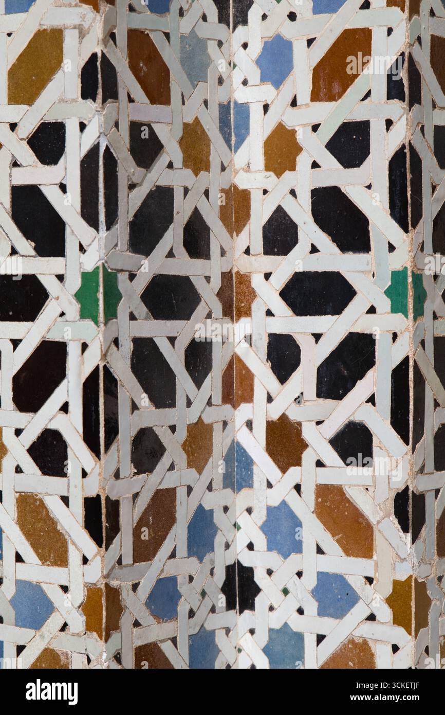 Moroccan Zellige Tile Pattern - A close-up view of traditional Moroccan ...