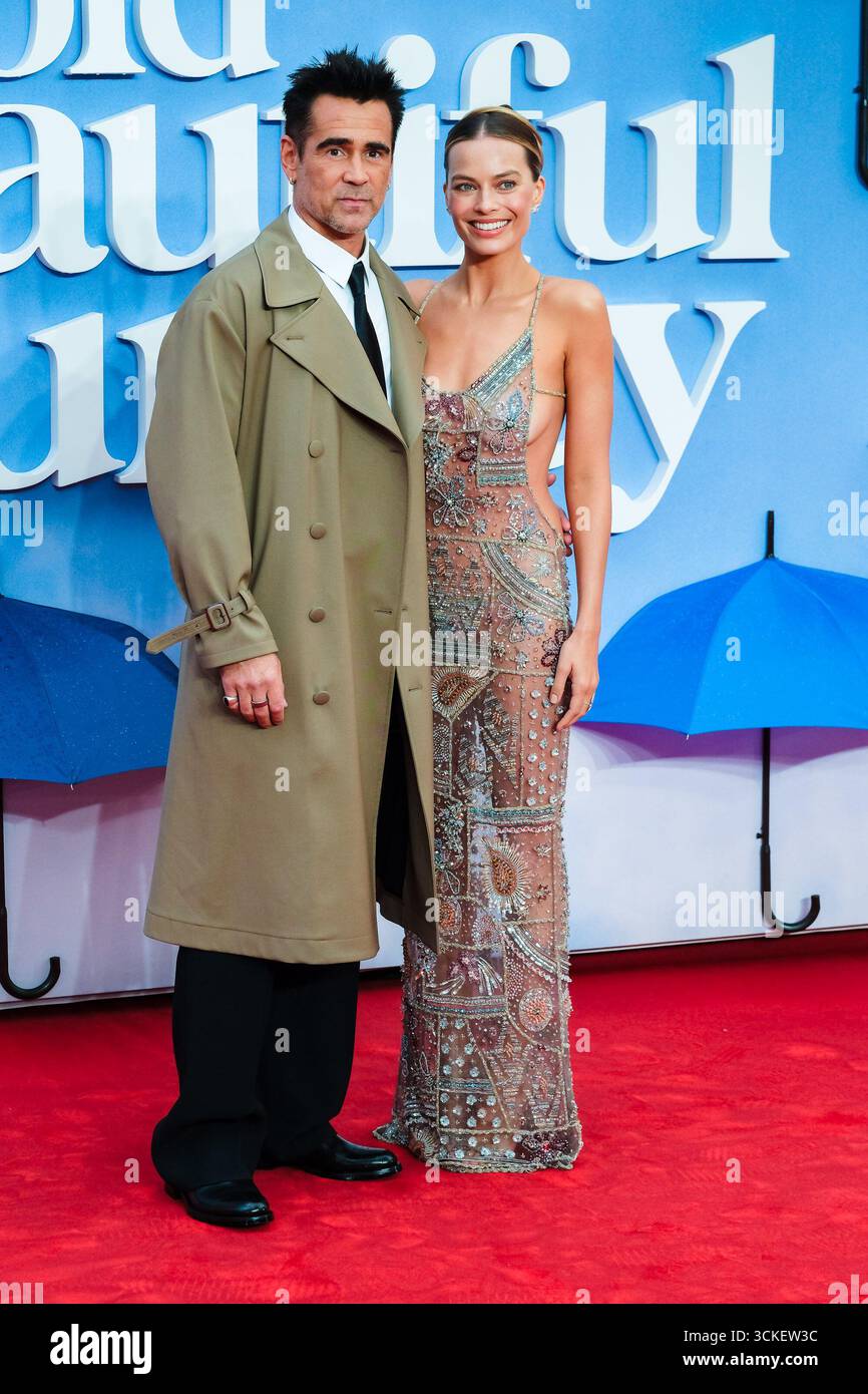 London, UK. 11 September 2025. Colin Farrell and Margot Robbie seen at ...