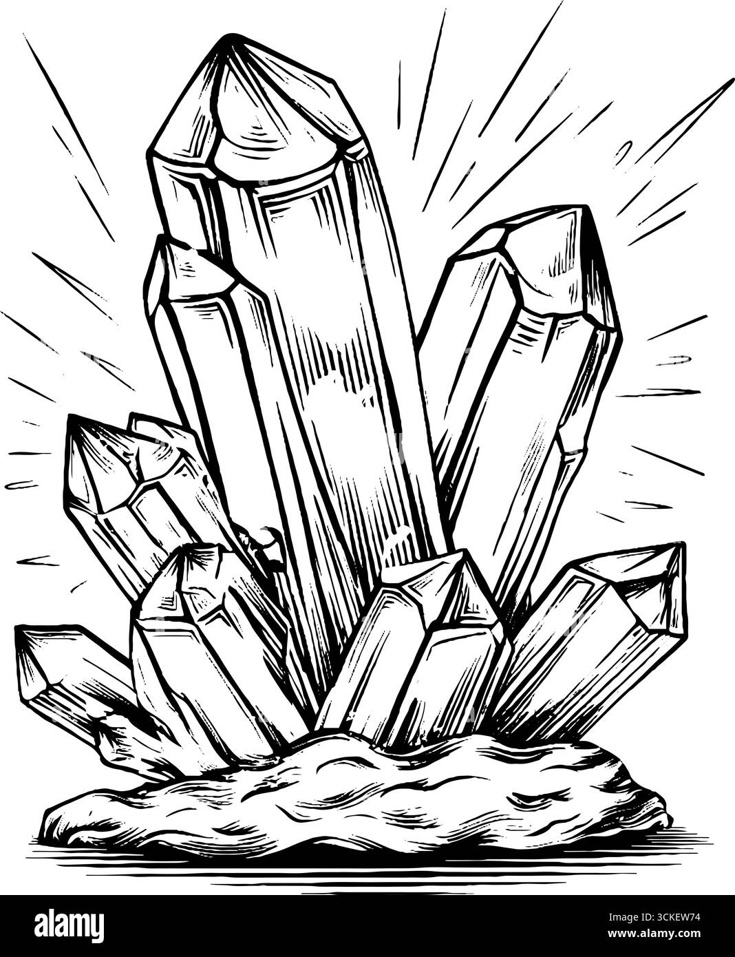Crystal salt formation Stock Vector Images - Alamy