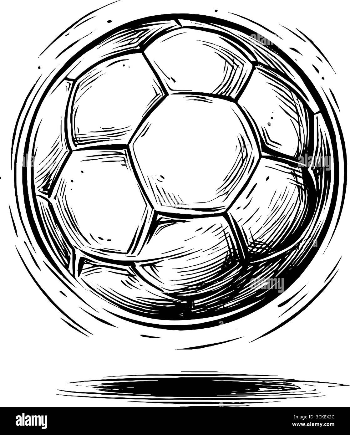 Engraved illustration of vintage football design for retro sports ...
