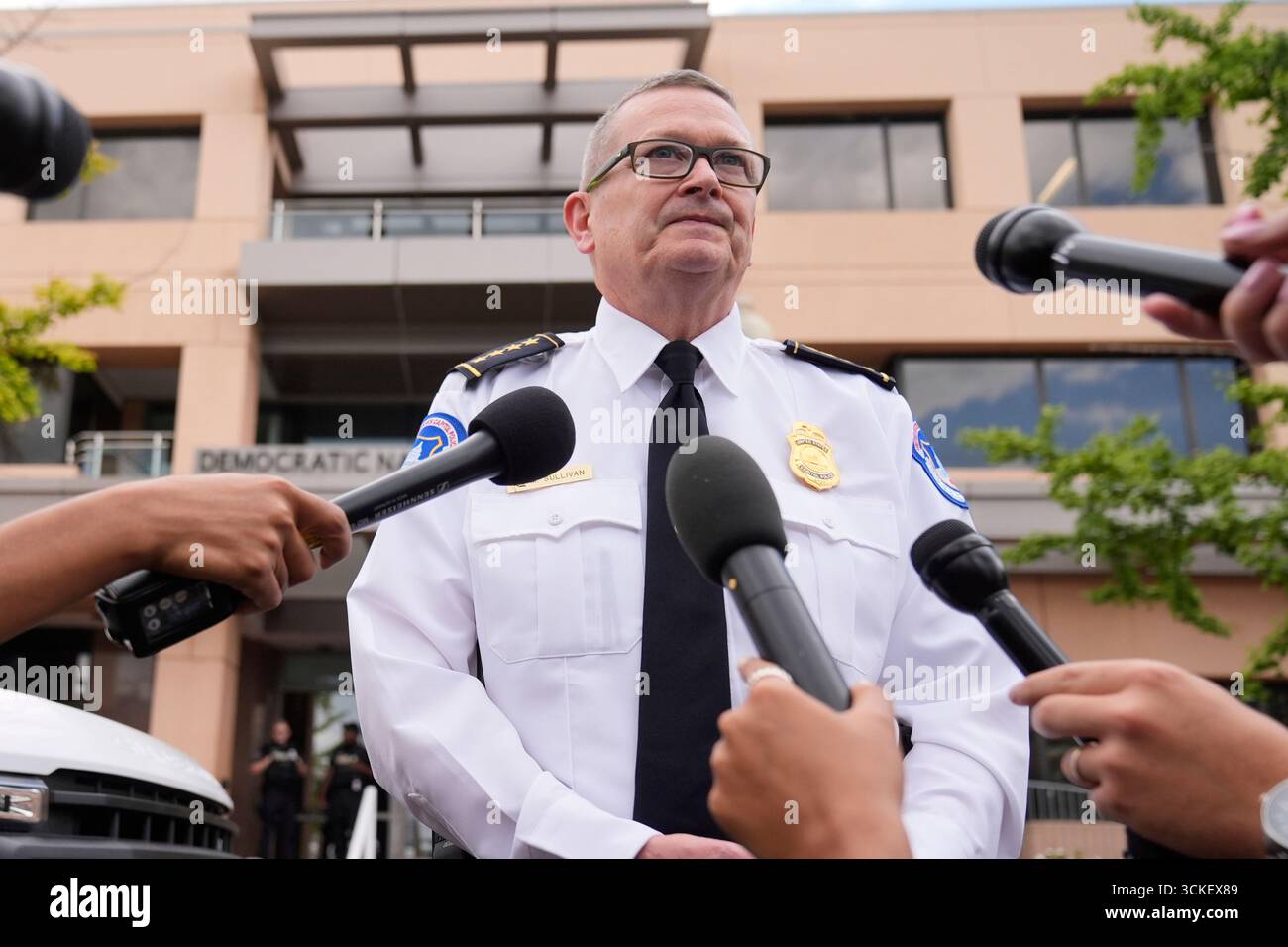 U.S. Capitol Police Chief Michael Sullivan speaks to reporters at ...