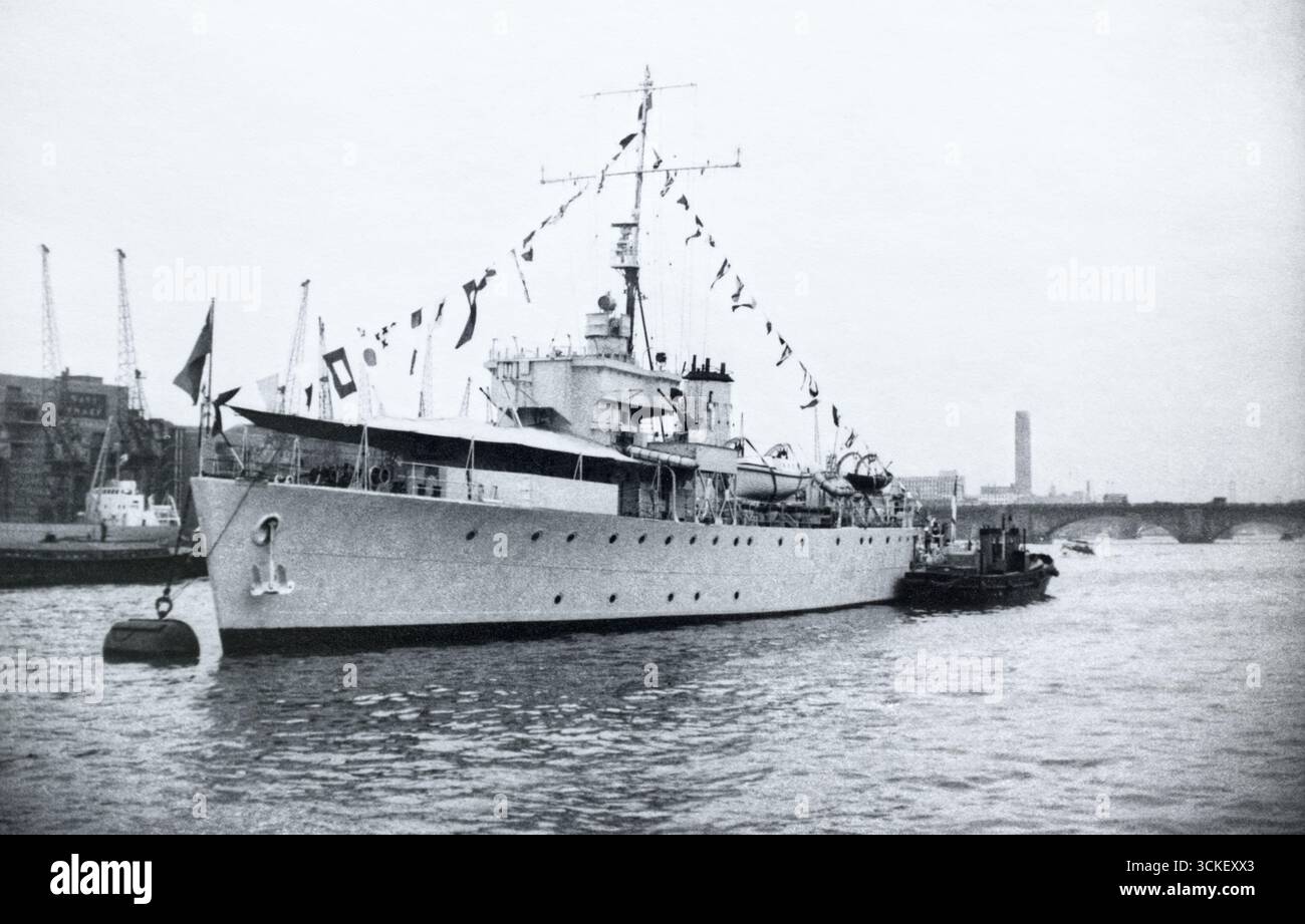 The former Royal Navy minesweeper HMS Mariner on the day of its ...