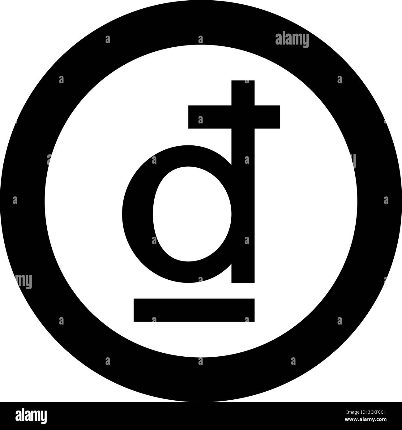 Symbol dong sign vietnamese currency icon in circle round black color ...