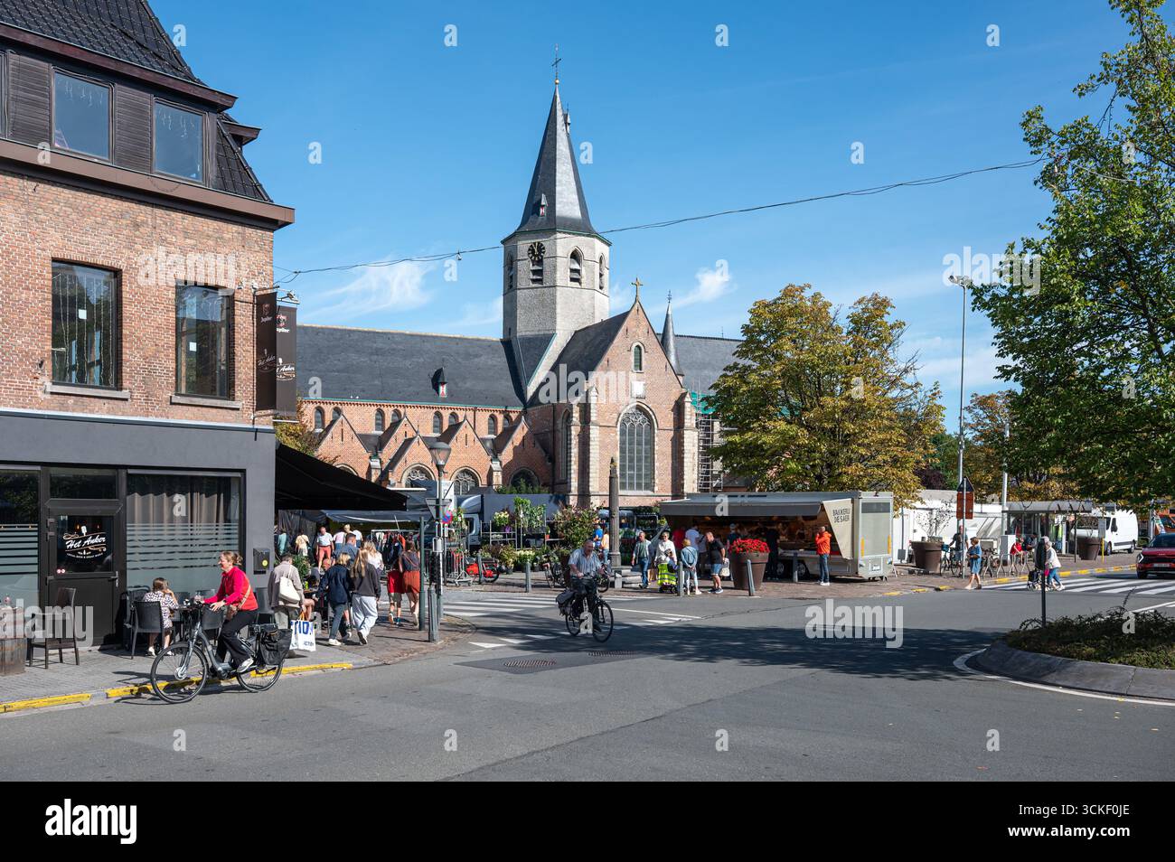 Food market at the village square of Stekene, East Flanders, Belgium 6 ...