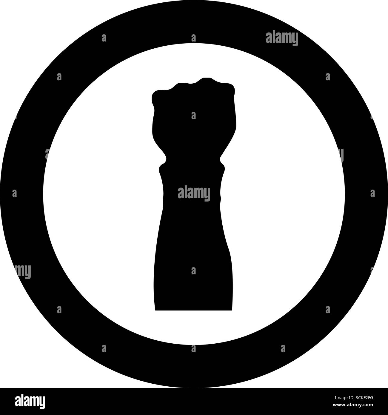 Raised fist gesture solid Cut Out Stock Images & Pictures - Alamy