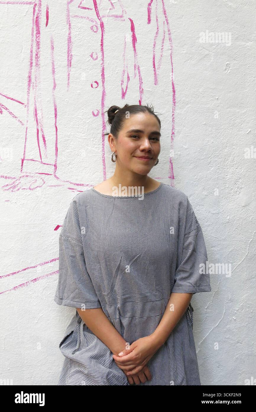 Mexican singer-songwriter Pahua poses for a photo during an interview ...