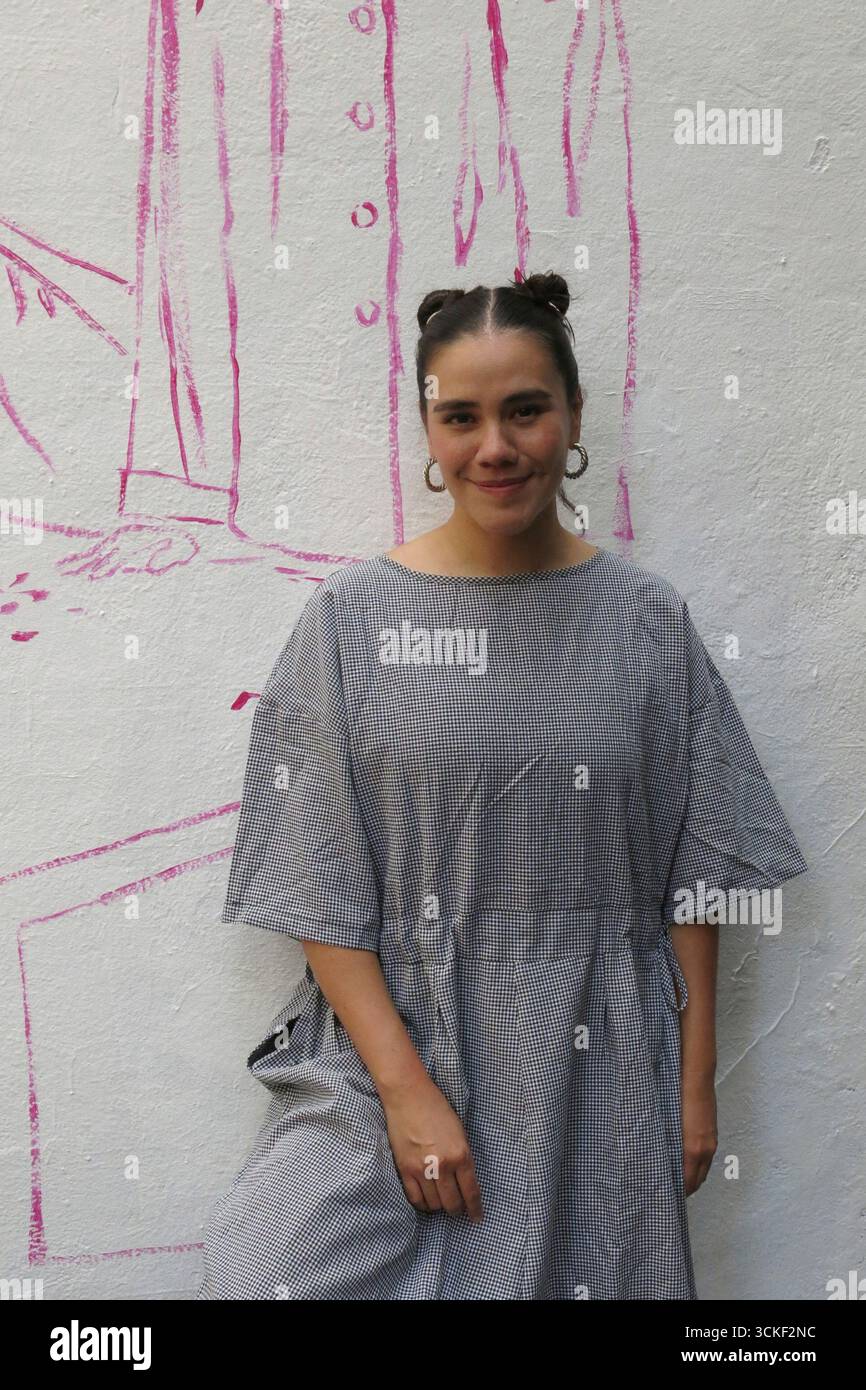 Mexican singer-songwriter Pahua poses for a photo during an interview ...