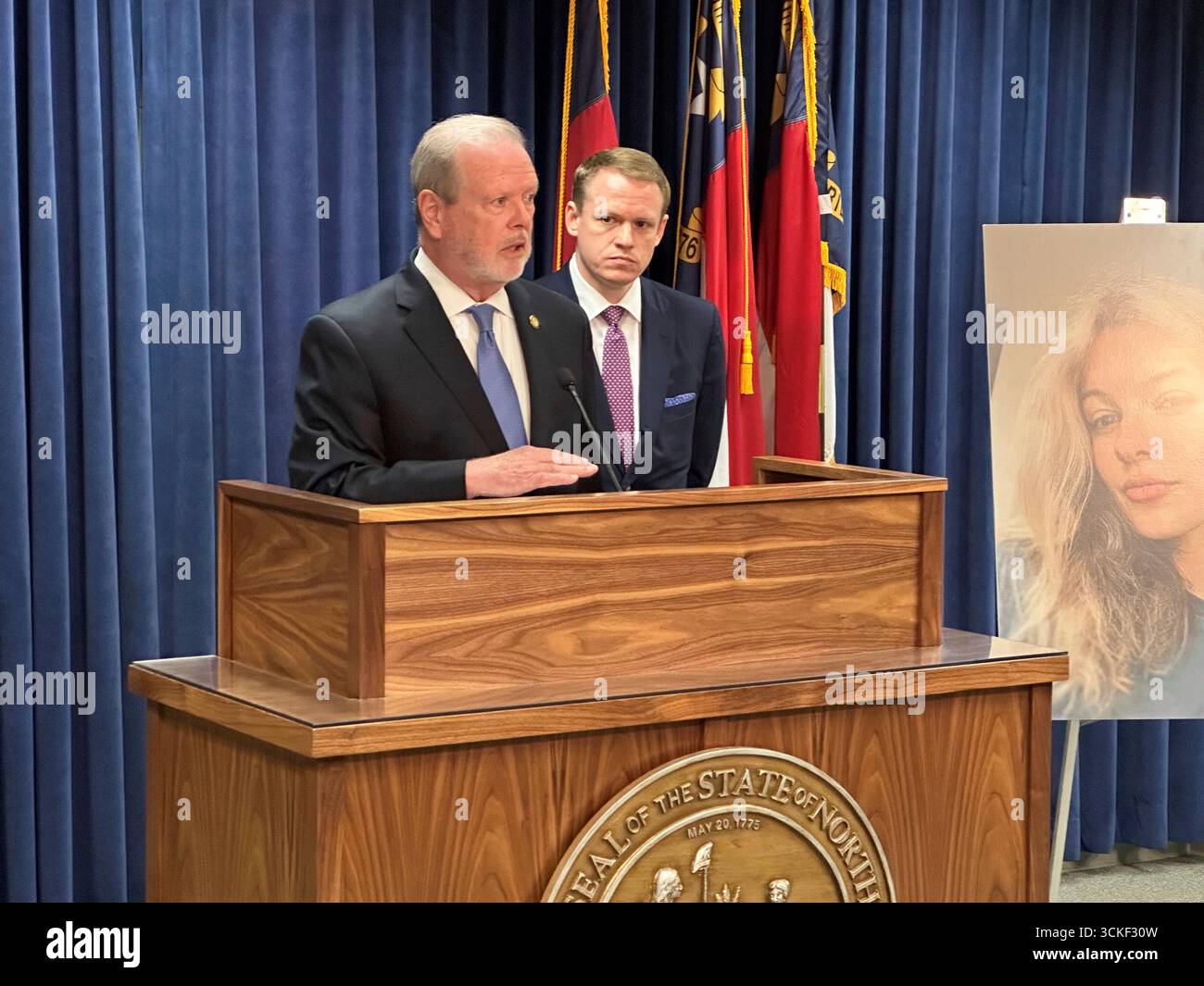 North Carolina state Senate leader Phil Berger, R-Rockingham, left ...