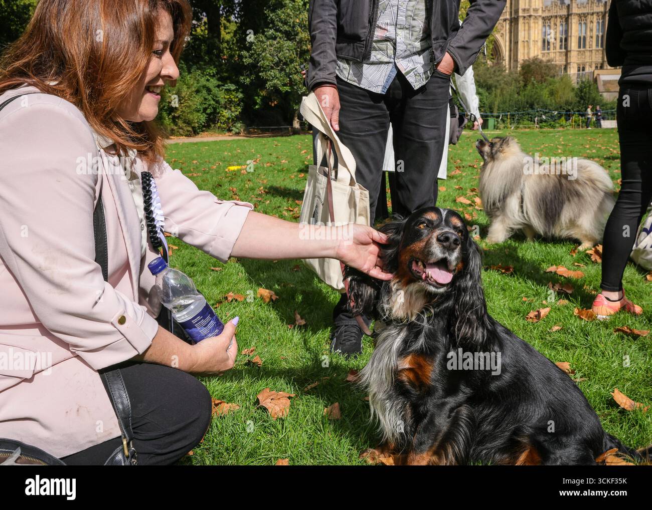 London, UK, 11th Sep 2025. Michelle Scrogham MP and Charlie the Working ...