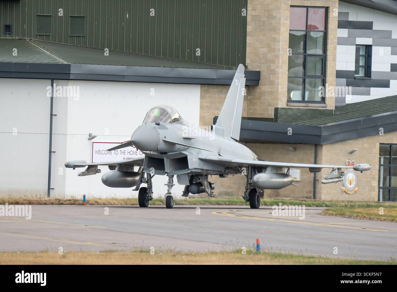 Lossiemouth, Moray, UK. 11th Sep 2025. Typhoon fighter jets take off as ...