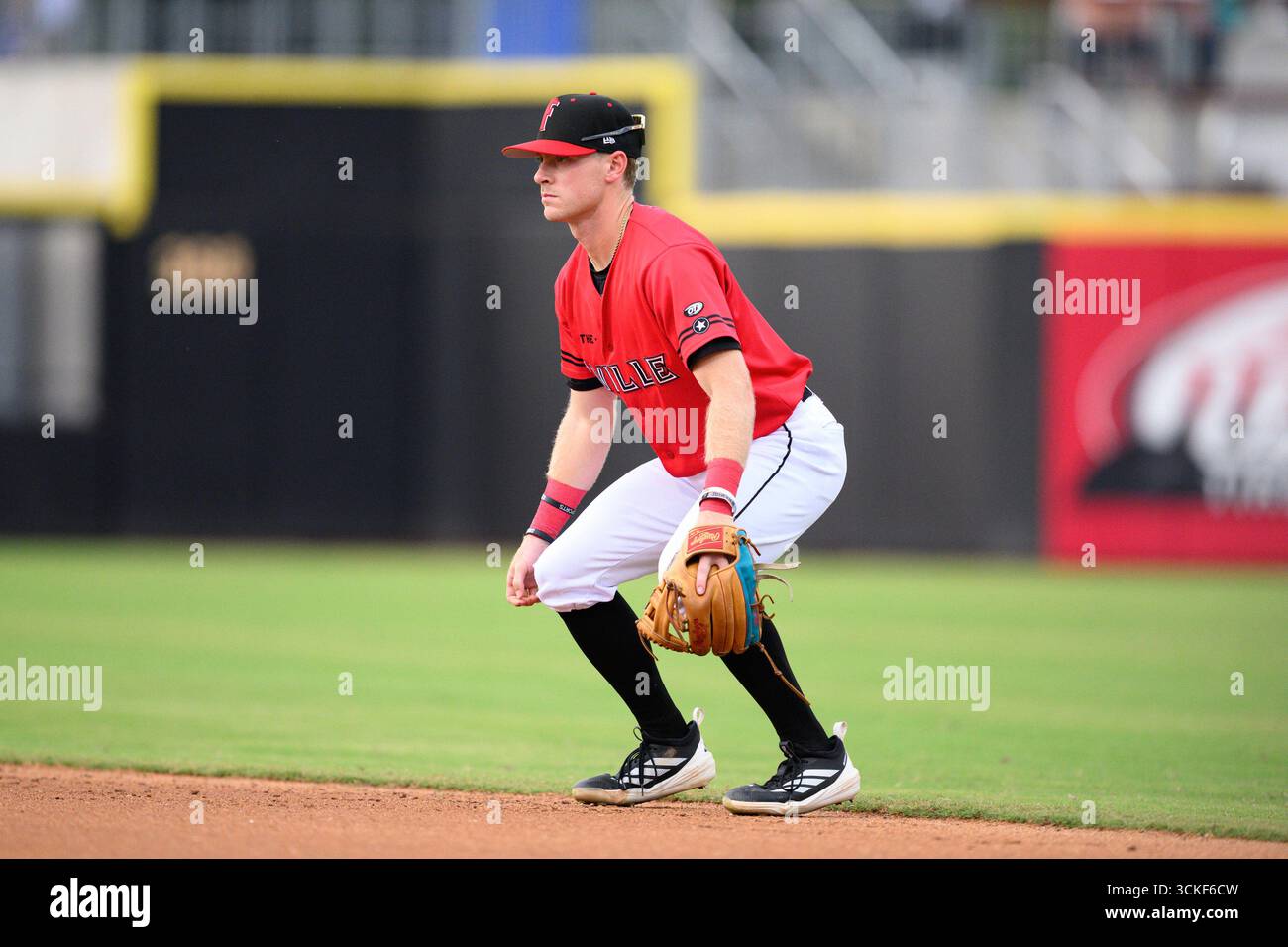 Second baseman Brandon Forrester (2) of the Fayetteville Woodpeckers in action during a Carolina ...