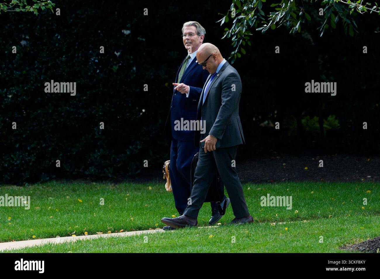 United States Secretary of the Treasury Scott Bessent departs the White ...