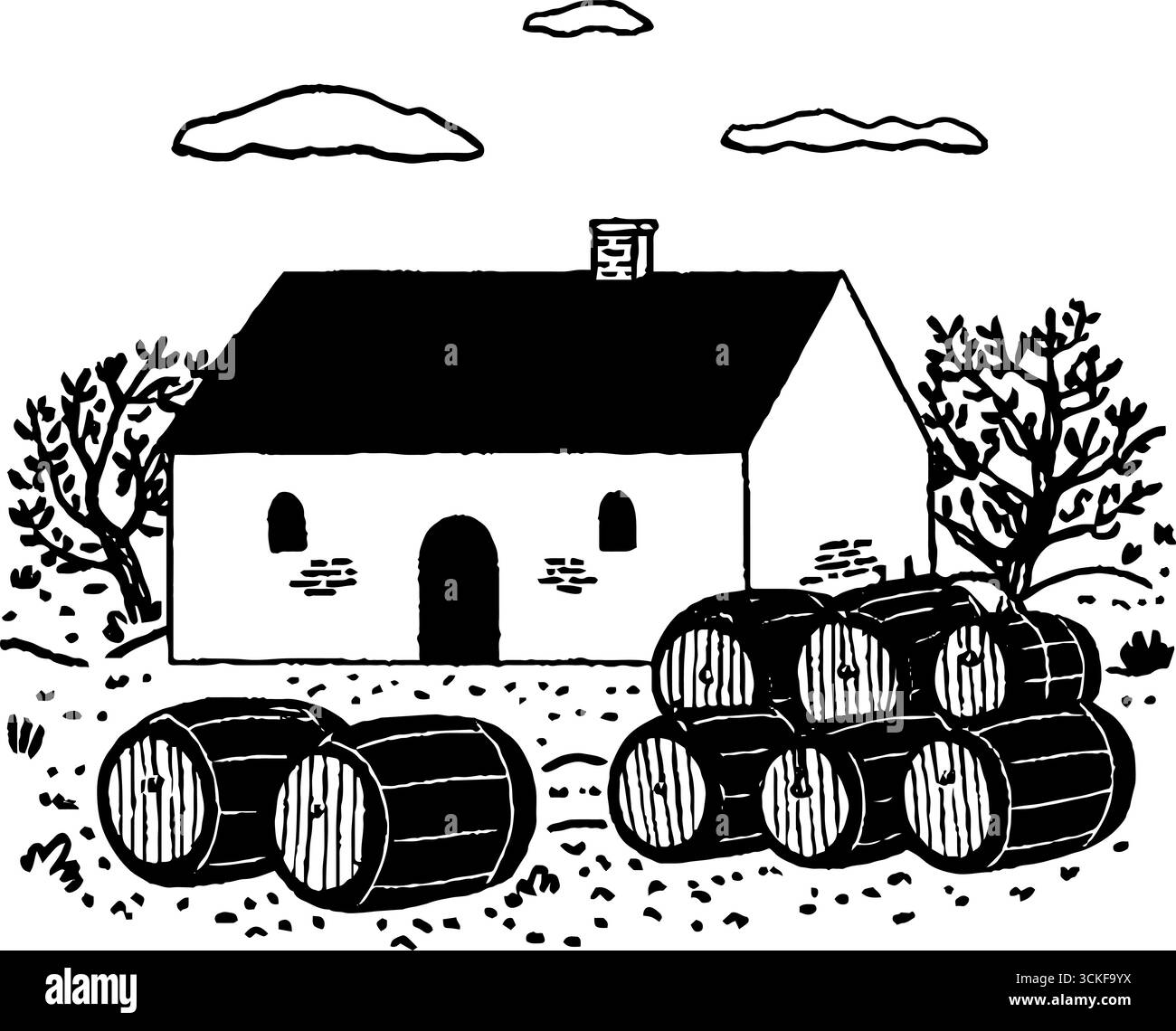 Charcoal trees Stock Vector Images - Alamy