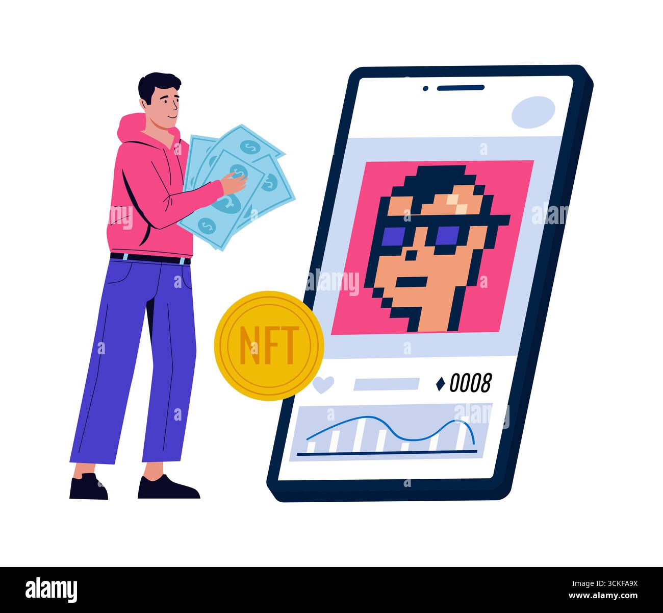 Concept cryptographic nft on Stock Vector Images - Alamy