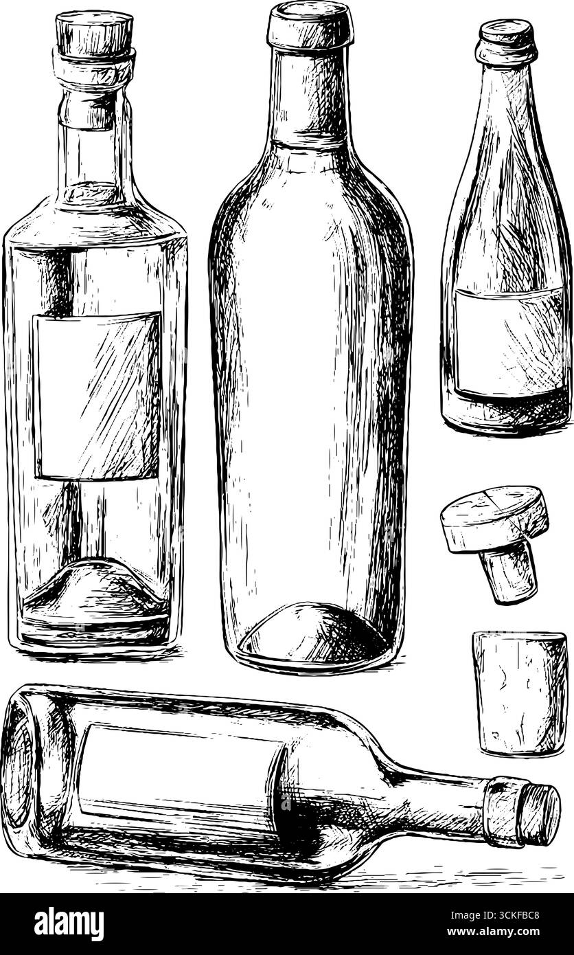 Collectible bottles Stock Vector Images - Alamy