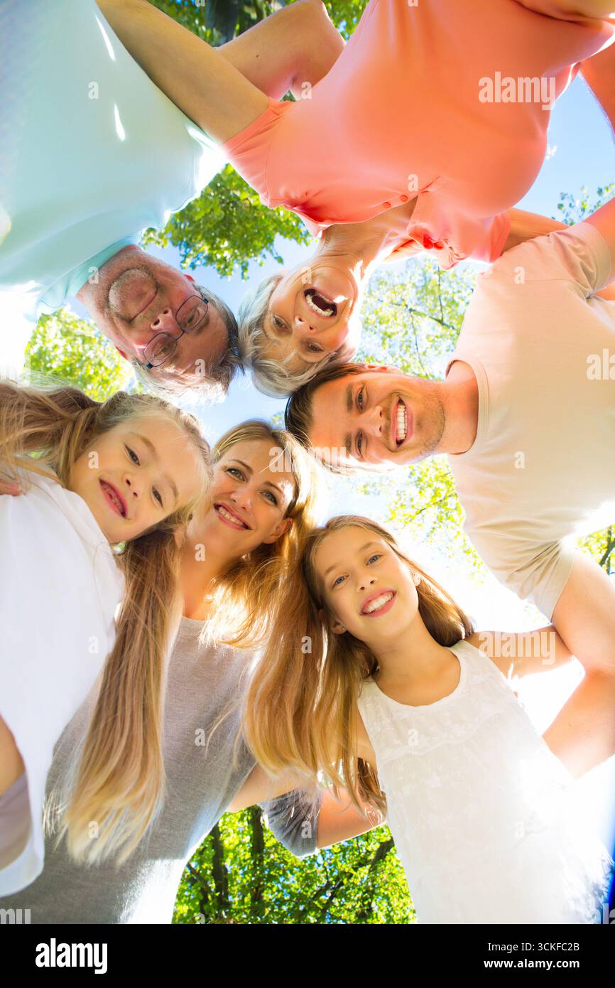 Family two children grandpa hi-res stock photography and images - Alamy