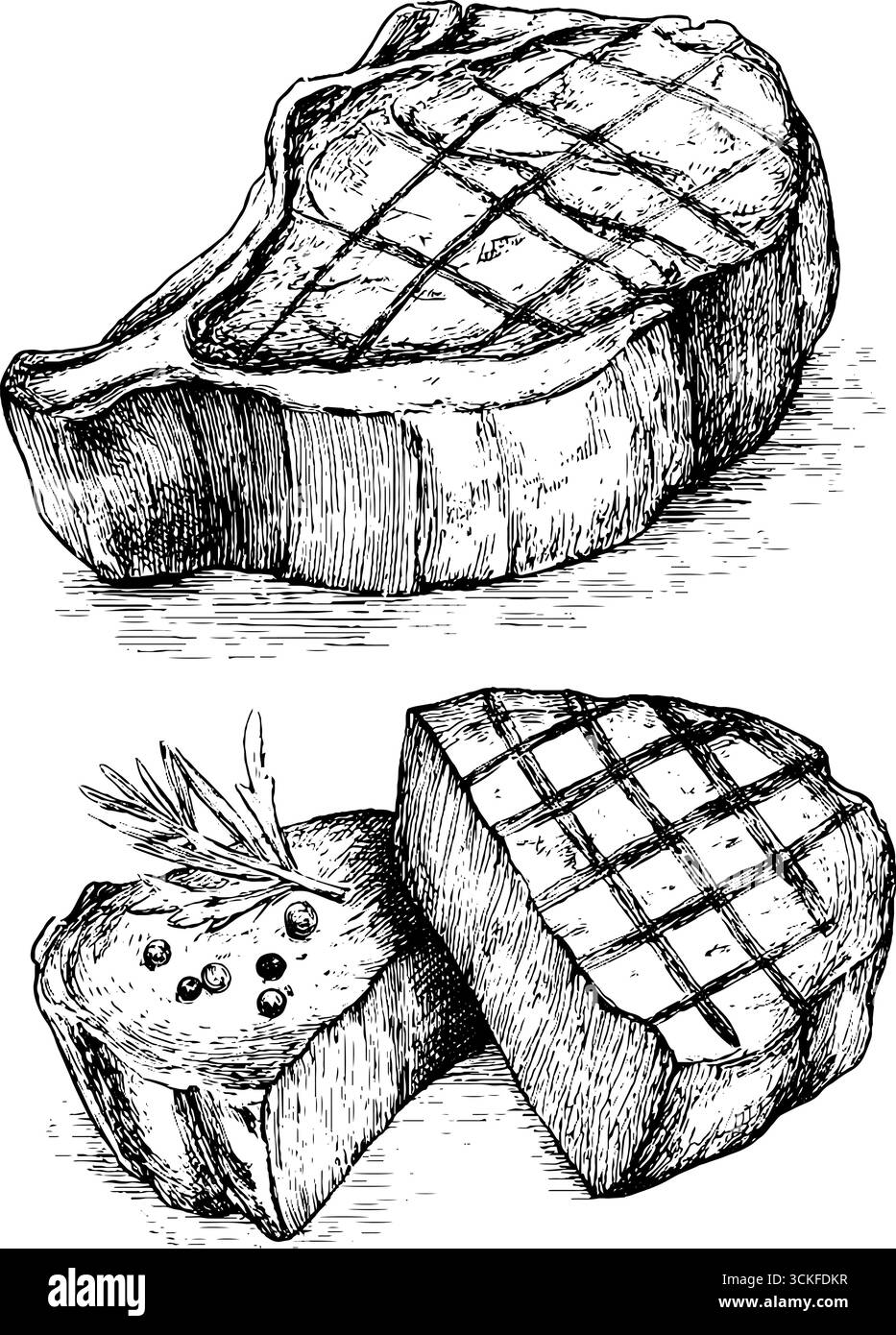 Gourmet grilled salmon on Black and White Stock Photos & Images - Alamy